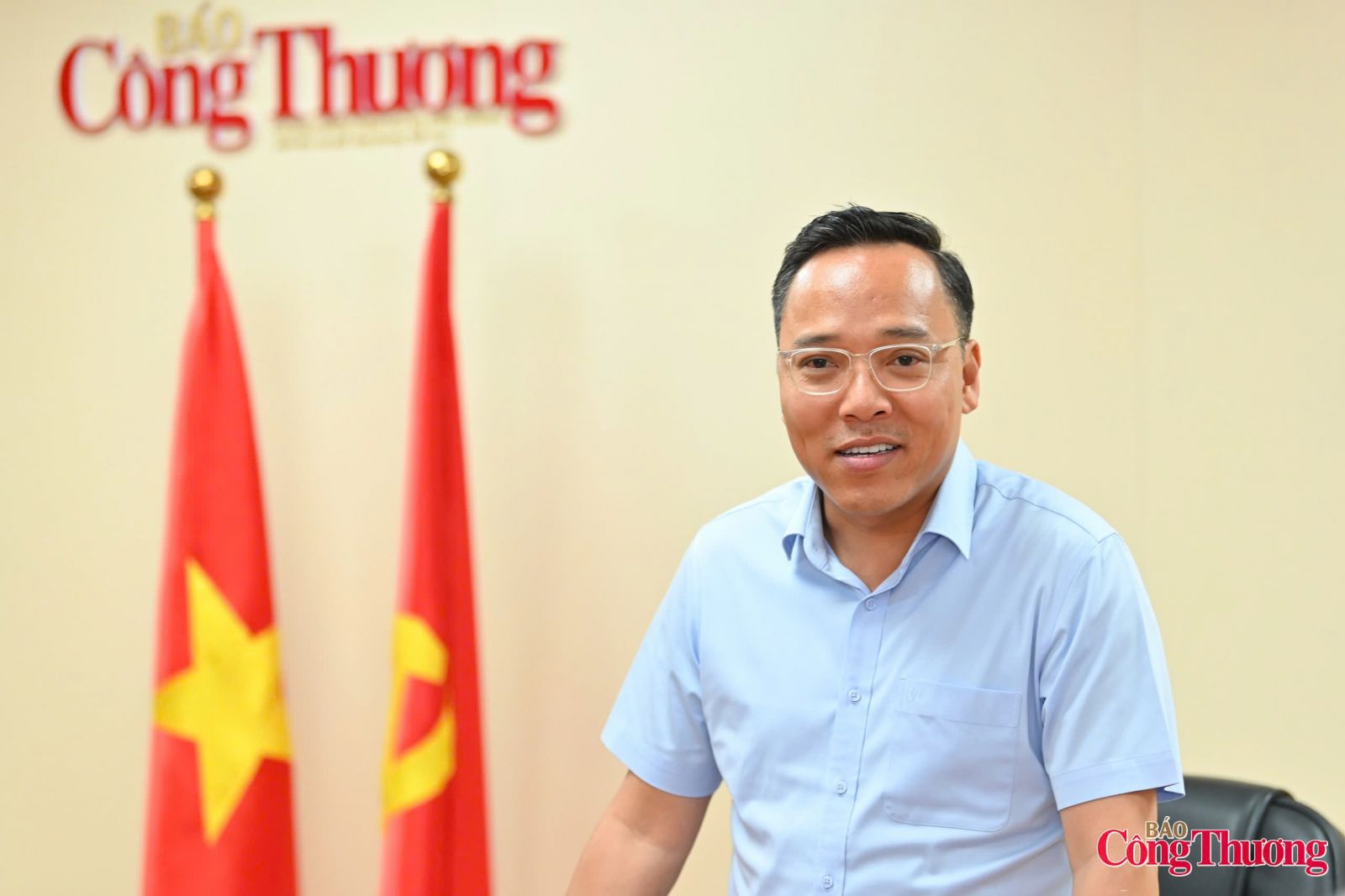 Thứ trưởng Nguyễn Hoàng Long làm việc với Báo Công Thương
